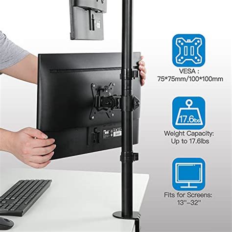 Huanuo Vertical Monitor Mount Dual Monitor Stand With Height