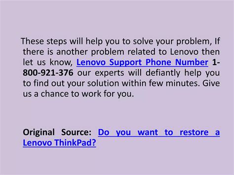 Do You Want To Restore A Lenovo ThinkPad PPT