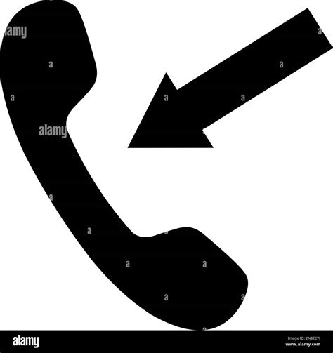 Vector Illustration Of Incoming Call Icon Black Color Silhouette Stock