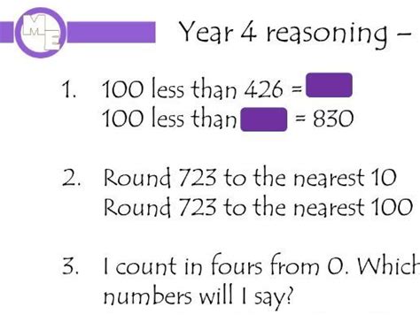 Weekly Reasoning Questions Year 4 Autumn Term Teaching Resources