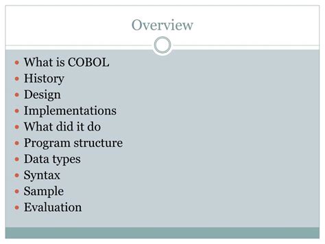 Ppt Cobol Powerpoint Presentation Free Download Id 1907890