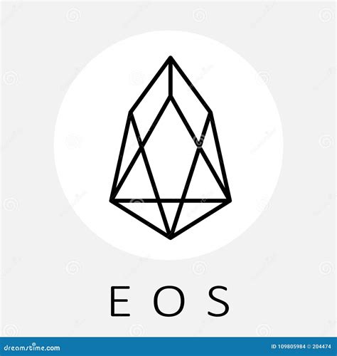 EOS Decentralized Blockchain Applications On WebAssembly Vector Black White Logo CartoonDealer