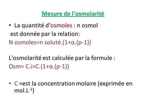 Les Unités De Mesure En Biologie Mme Athmani Molarité Molalité