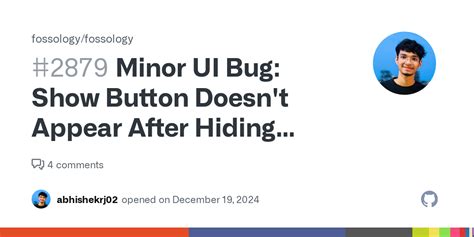 Minor Ui Bug Show Button Doesnt Appear After Hiding Folder Navigation