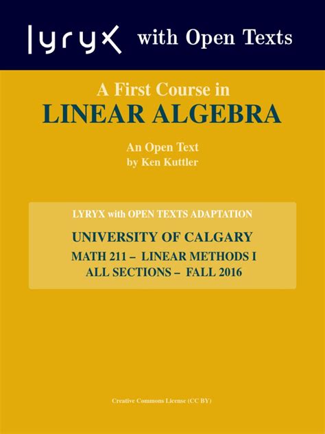 Kuttler Linearalgebra Afirstcourse Pdf Determinant System Of