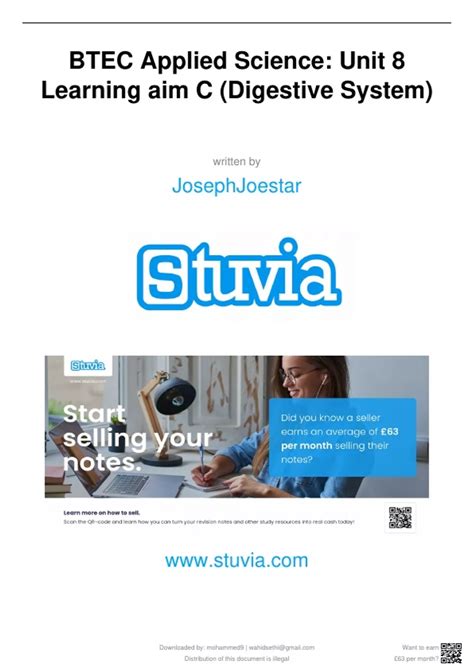 Btec Applied Science Unit 8 Learning Aim C Digestive System Unit 8 Physiology Of Human