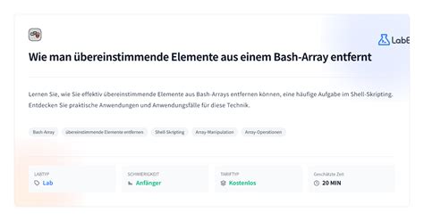 Bash Array Elemente Entfernen Anleitung And Tipps Labex