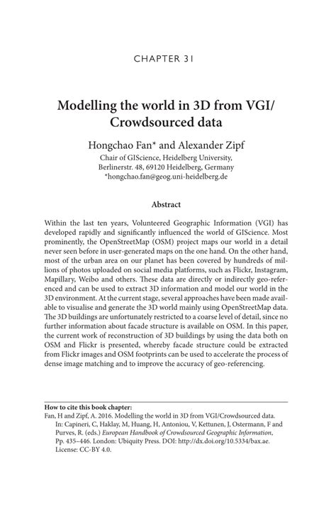 pdf modelling the world in 3d from vgi crowdsourced data