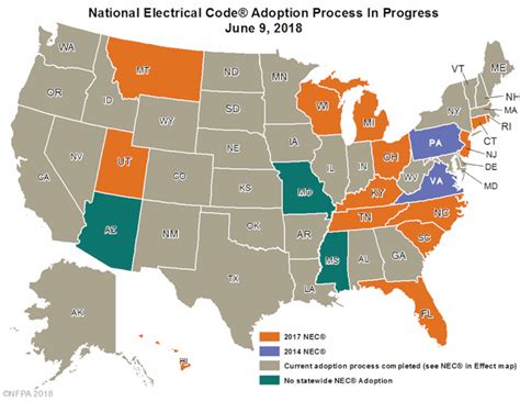 Updated 2017 Nec Code Regulations By State