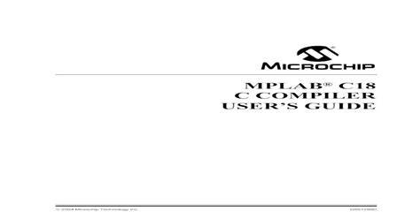 Pdf Mplab C18 C Compiler Users Guide Downloadsen
