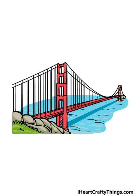 How To Draw Golden Gate Bridge