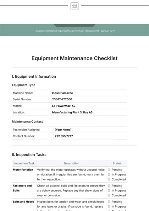 Free Office Maintenance Checklist Template to Edit Online