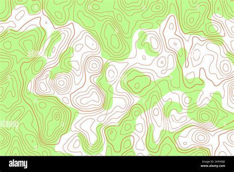 Topography Map Contour Line Abstract Terrain Relief Texture Geographic Wavy Landscape Vector