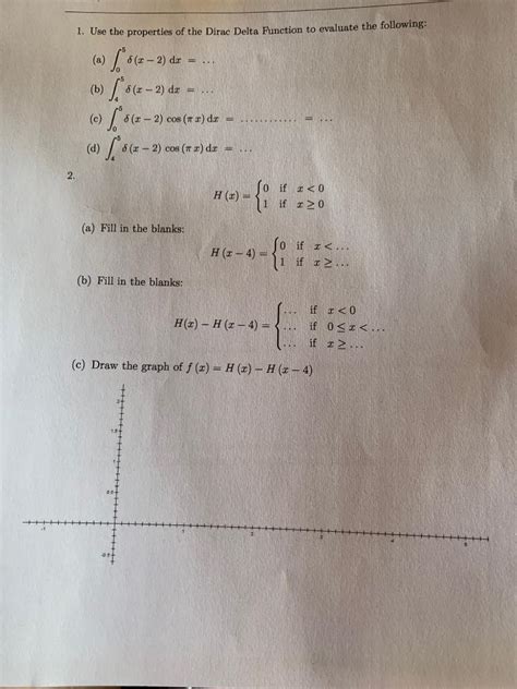solved 1 use the properties of the dirac delta function to