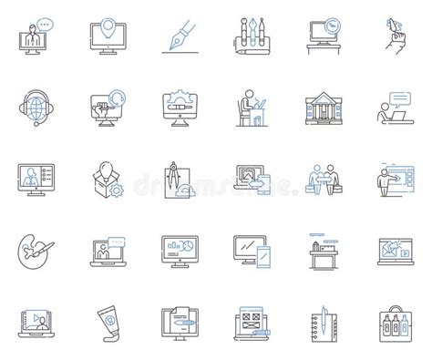 Operations Cycle Line Icons Collection Plan Execute Monitor Control Analyze Improve
