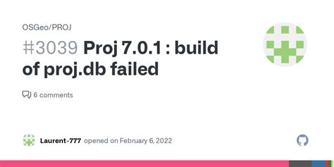 Proj 7 0 1 Build Of Proj Db Failed Issue 3039 OSGeo PROJ GitHub