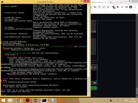 Attrdict A Requirement For Pip Install Fails Otherwise Issue WxWidgets Phoenix GitHub