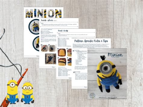 Free Printable Minion Crochet Pattern Pattern And Stencils