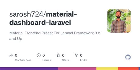 github sarosh724 material dashboard laravel material frontend preset for laravel framework 9