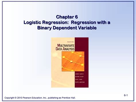 chapter 6 logistic regression regression with a binary dependent