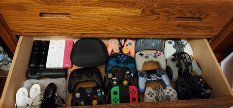 I Finally Have Room For A Controller Drawer No More Plastic Tub Under