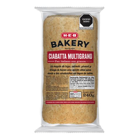 Heb Bakery Ciabatta Multigrano 240 G H E B México