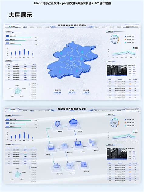 浅色科技可视化数据大屏模版2数字像素来自小红书网页版