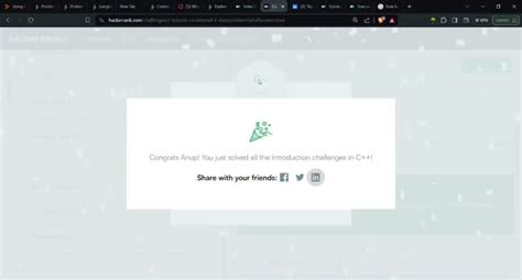 anup pandey on linkedin coding c hackerrank achievement