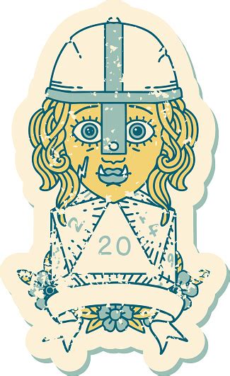 자연 스무 주사위 롤 일러스트레이션을 가진 반 오크 전투기 굴리기에 대한 스톡 벡터 아트 및 기타 이미지 굴리기 도깨비 명랑한 Istock