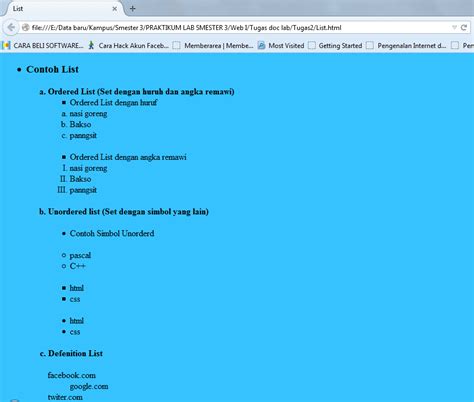 Cara Membuat Frame Html Mengunakan Kode Html Pemrograman Web