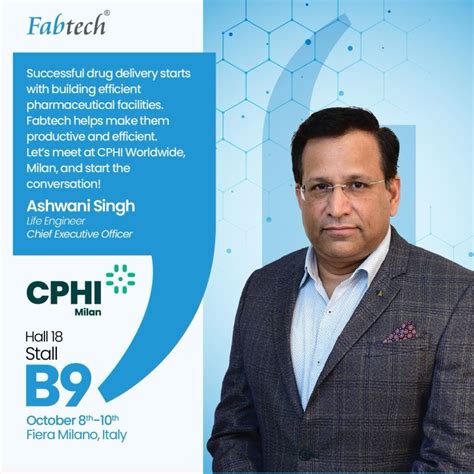 Ashwani Singh On Linkedin Fabtech Will Soon Be At Cphi Worldwide