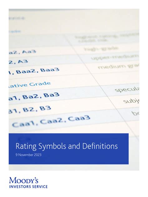 Moodys Rating Symbols And Definitions Pdf Credit Rating Bond