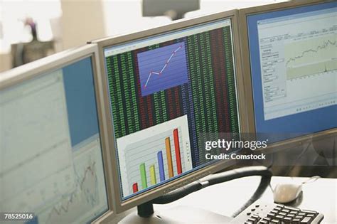 Line Graph On Computer Screen Photos And Premium High Res Pictures Getty Images