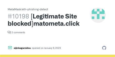 Legitimate Site Blocked Matometaclick · Issue 10198 · Metamasketh