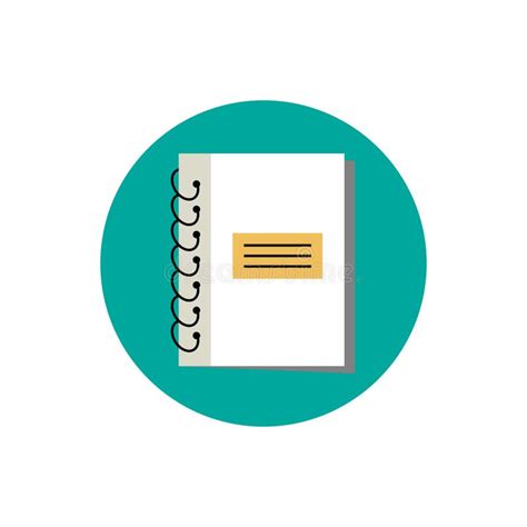 Student Notebook Flat Style Vector Illustration Notebook Flat Icon Stock Vector Illustration