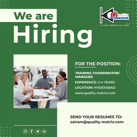 Quality Matrix Group On Linkedin Trainingcoordinator Trainingmanager