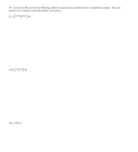 solved 12 ﻿points ﻿for each of ﻿the following find the