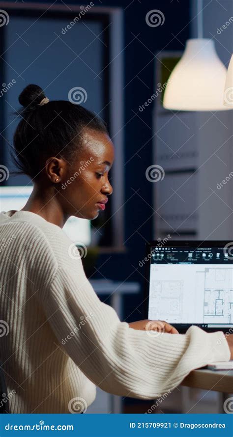 Engineer Constructor Designer Architect Creating New Bluilding Plan Stock Image Image Of