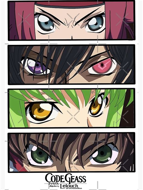 Code Geass Main Characters Poster For Sale By Bentoprint Redbubble