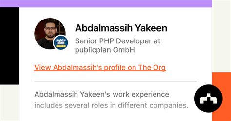 Abdalmassih Yakeen Senior Php Developer At Publicplan Gmbh The Org