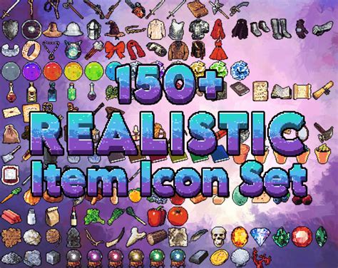 Free 150 Realistic 32x32 Iconset Rpg Maker Forums