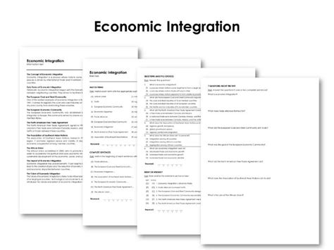 Economic Integration Teaching Resources