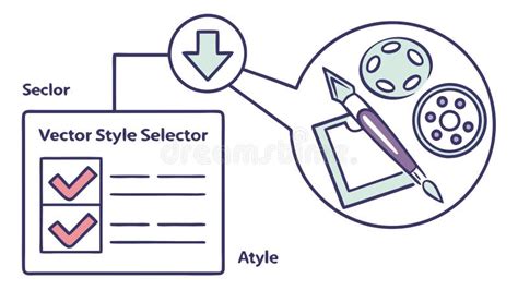 Vector Style Selector Design Tool Interface Element Vector Design