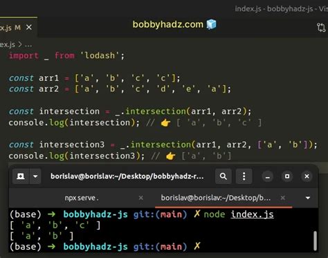 Get The Intersection Of Two Arrays Or Sets In JavaScript Bobbyhadz