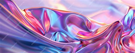 Abstract Iridescent Background Design 3d Render With A Dynamic Swirling Pattern The Iridescent