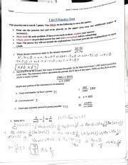 Unit Practice Test Alg Pdf Course Hero