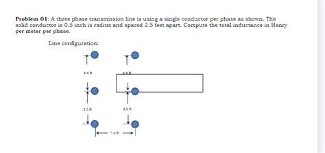 Solved Problem 01 A Three Phase Transmission Line Is Using