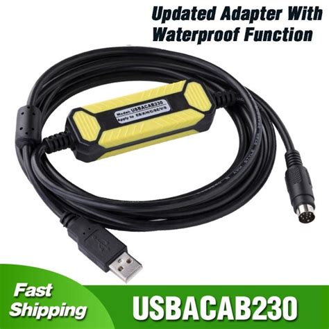 usbacab230 for delta dvp plc programming cable usb dvp usb to rs232