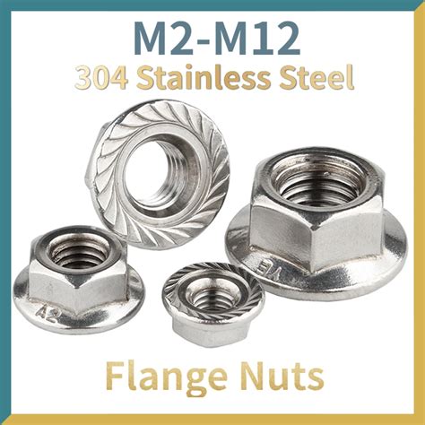 고품질 스테인리스 스틸 육각 헤드 톱니 모양 스핀락 플랜지 너트 잠금 장치 Din6923 M3 M4 M5 M6 M8 M10 M12 50 개 20 개 10 개 5 개