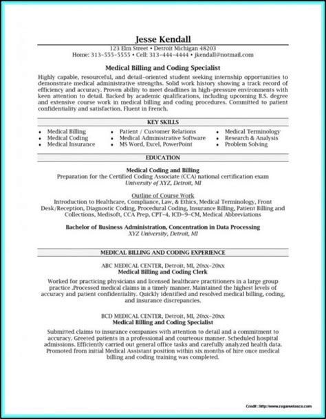 Resume For Medical Coder With No Experience Resume Resume Examples Pv9w73k97a